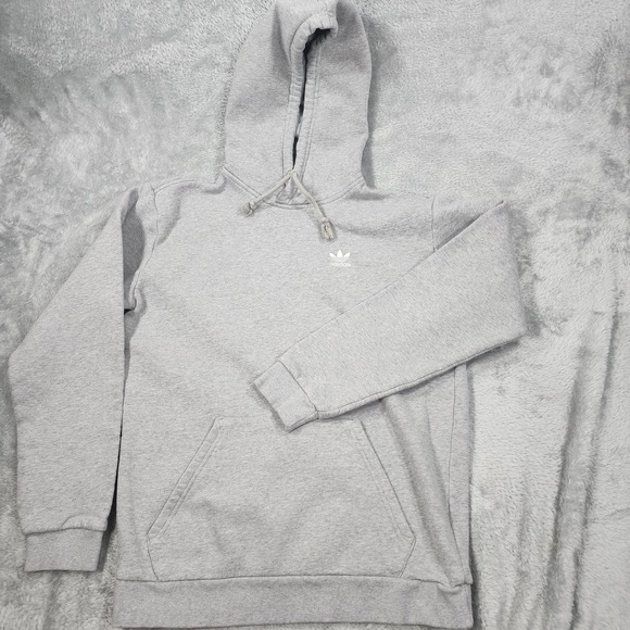 adidas | Shirts | Adidas Hoodie Mens Small Gray Trefoil Logo Streetwear ...